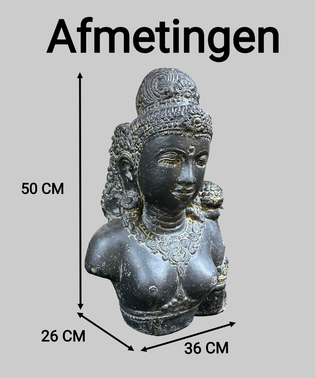 Tara dewi buste van steen kopen doe je bij Boeddha-beelden.com