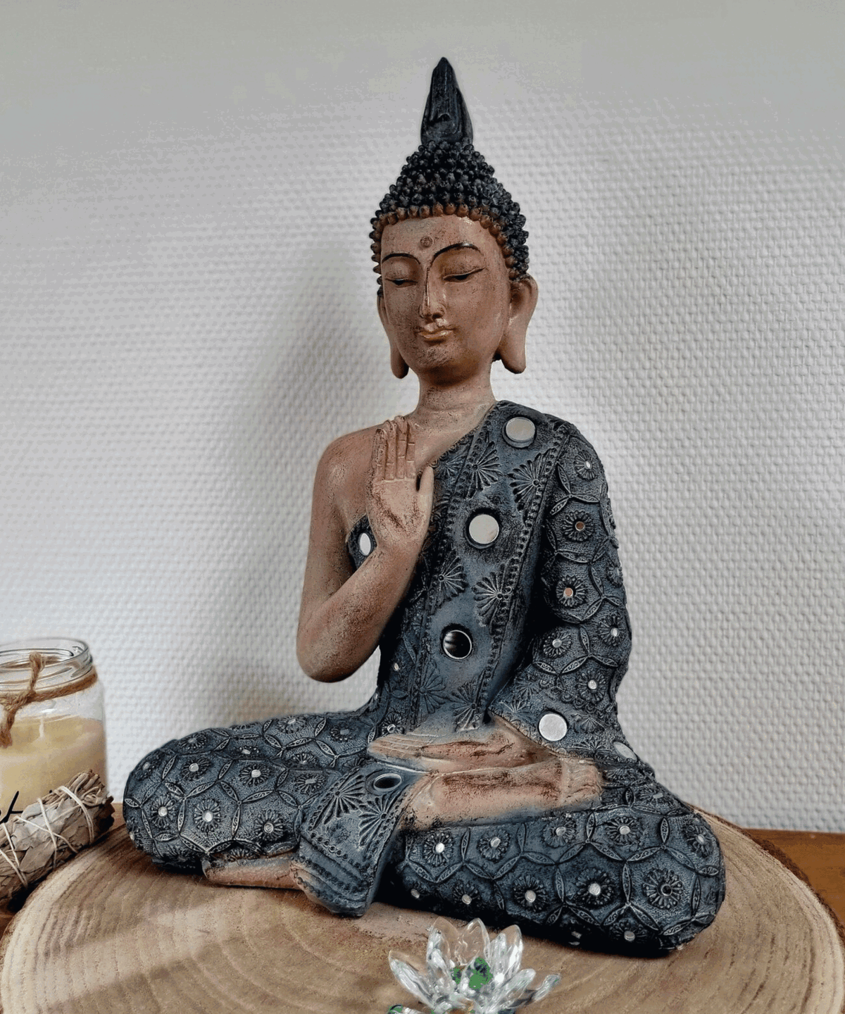 Zittende Boeddha Thais XL 39cm - Boeddha-beelden.com