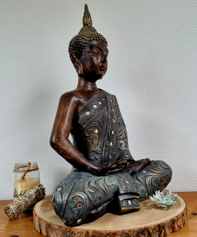 Zittende Thaise Boeddha XL 51cm - Boeddha-beelden.com