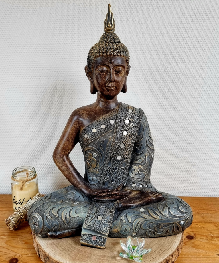 Zittende Thaise Boeddha XL 51cm - Boeddha-beelden.com