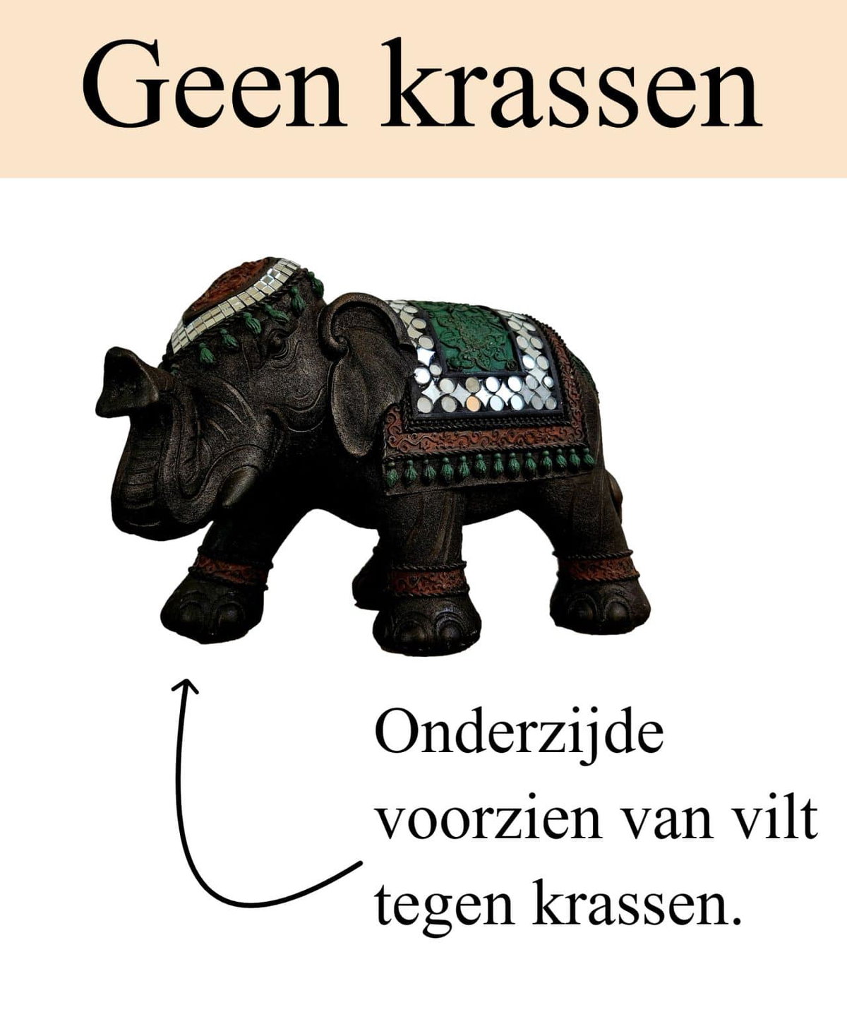 Lopend olifant beeld 30cm - Boeddha-beelden.com