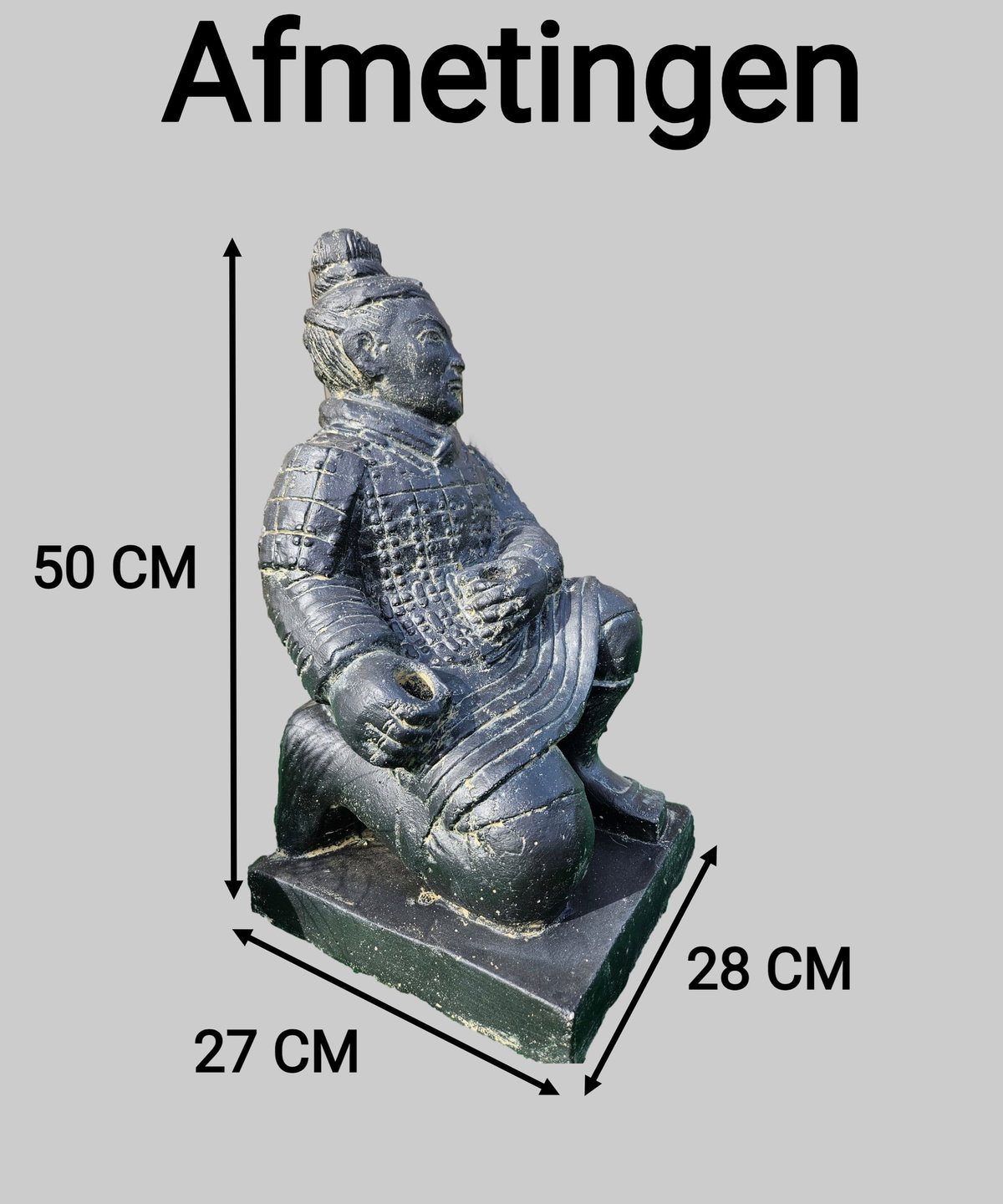 Chinese warrior statue 50cm - Winter hardy - Boeddha-beelden.com