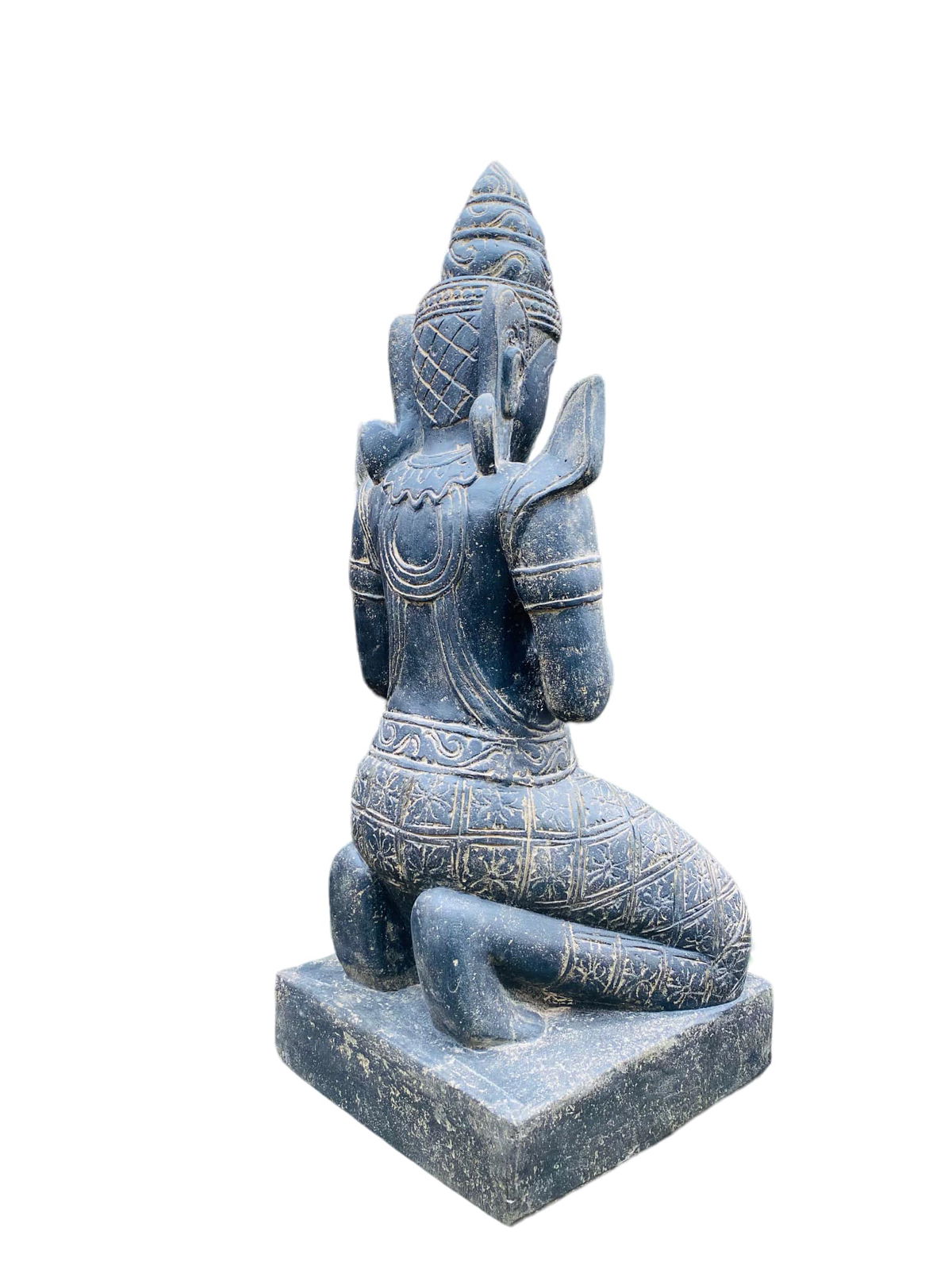 Temple guard stone 110cm black - Boeddha-beelden.com
