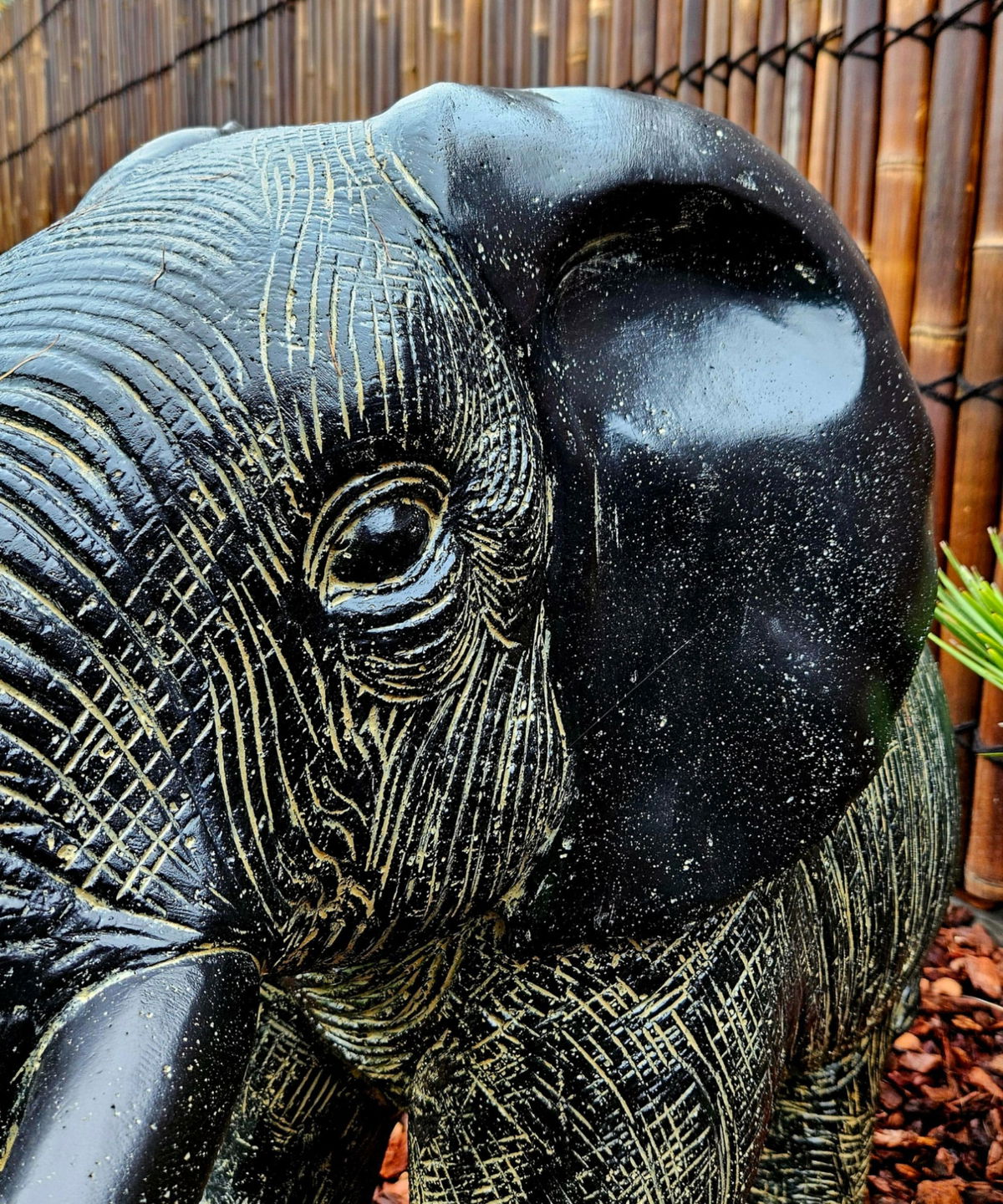 Stenen beeld olifant groot - 1meter XXL - Boeddha-beelden.com