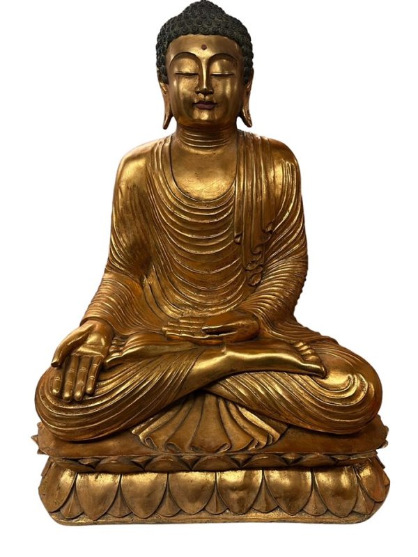 Buy a golden Buddha statue online of Indian origin