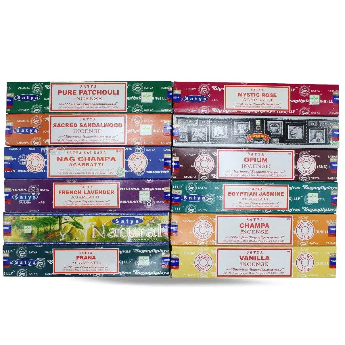 Satya incense assortment #1 4 - 12 packs as a gift tip