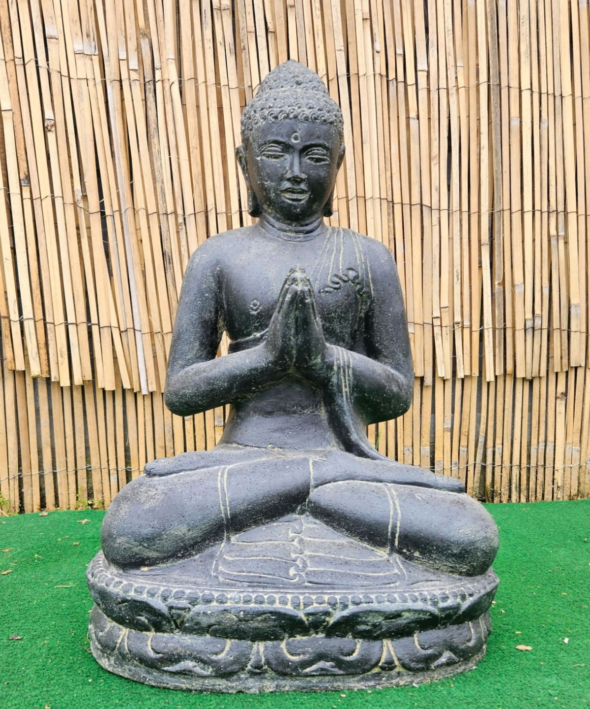 Garden statue of sitting Buddha Namaste buy online - Height 60cm