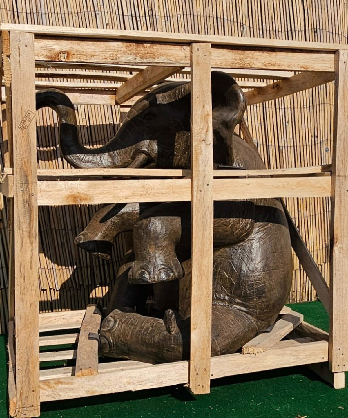 Sitting Elephant statue 110cm - hardy - Boeddha-beelden.com