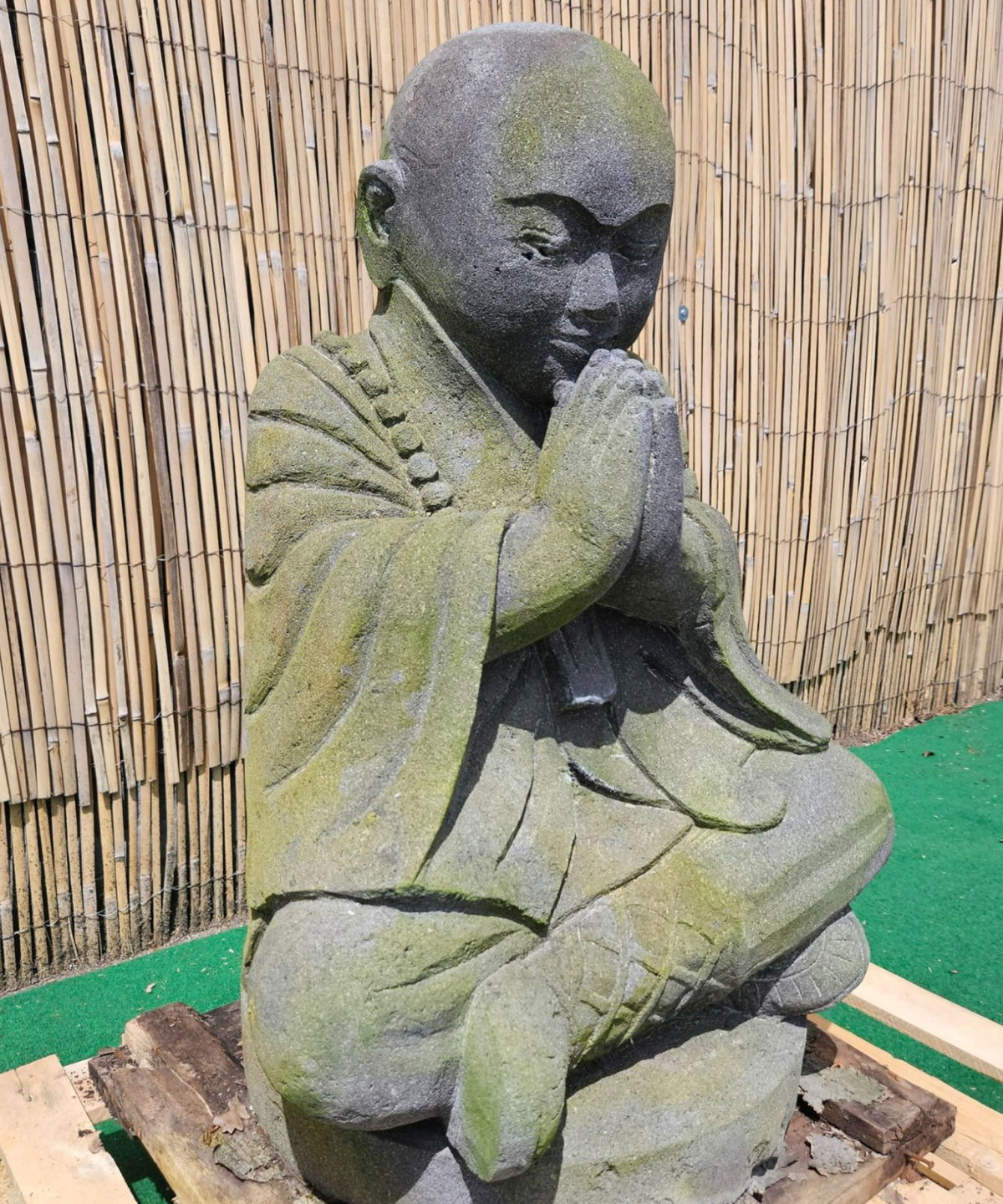 Grote Shaolin monnik Lavasteen 80cm - Winterhard