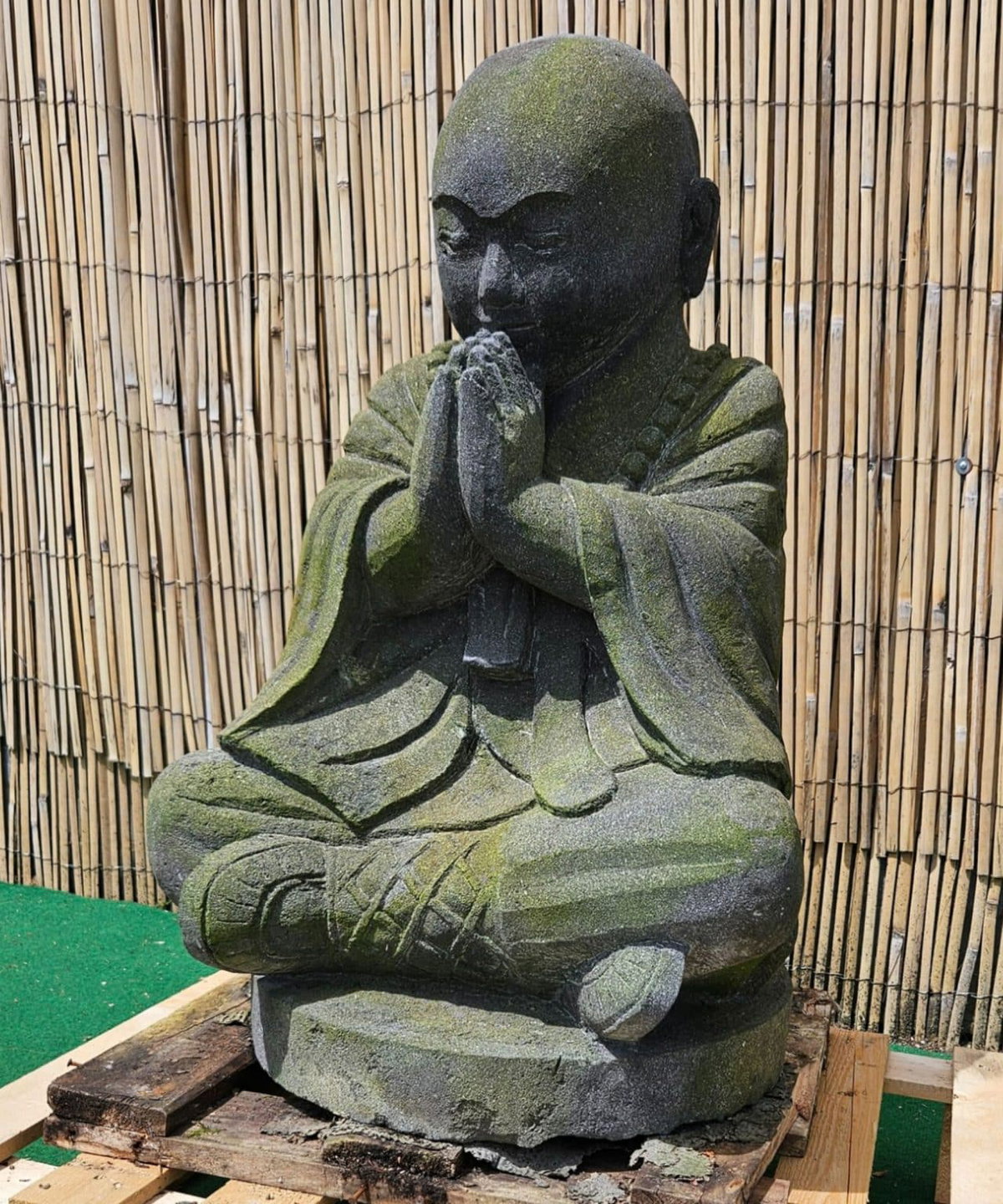 Grote Shaolin monnik Lavasteen 80cm - Winterhard