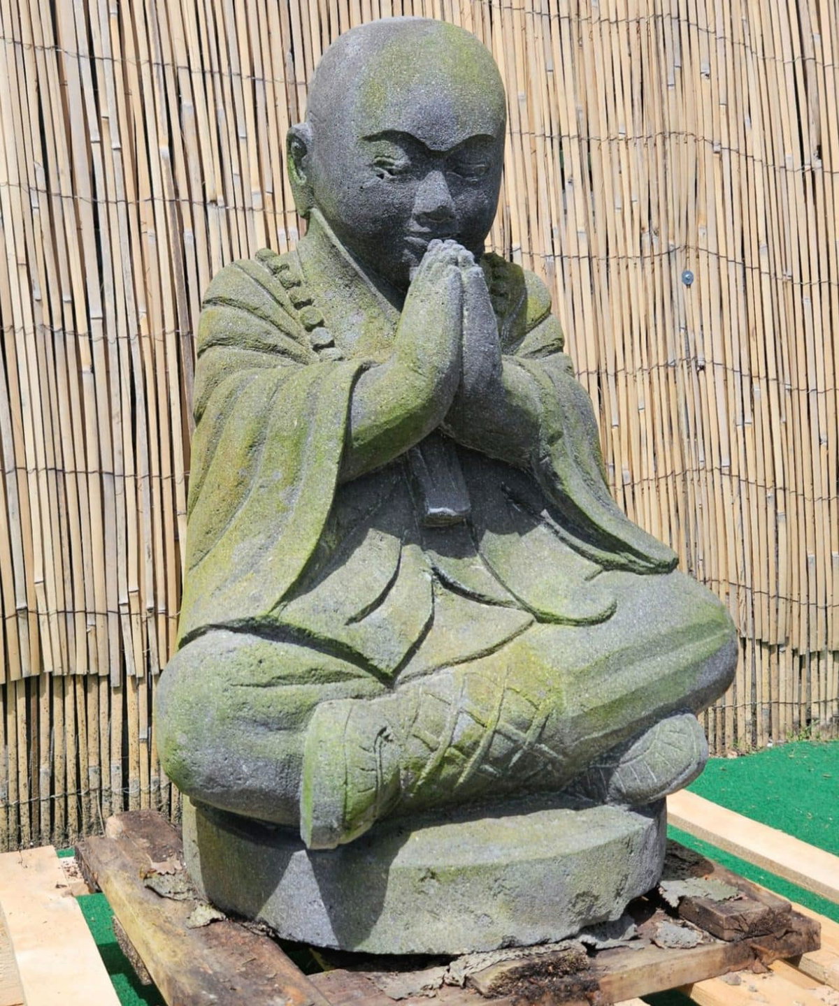 Grote Shaolin monnik Lavasteen 80cm - Winterhard
