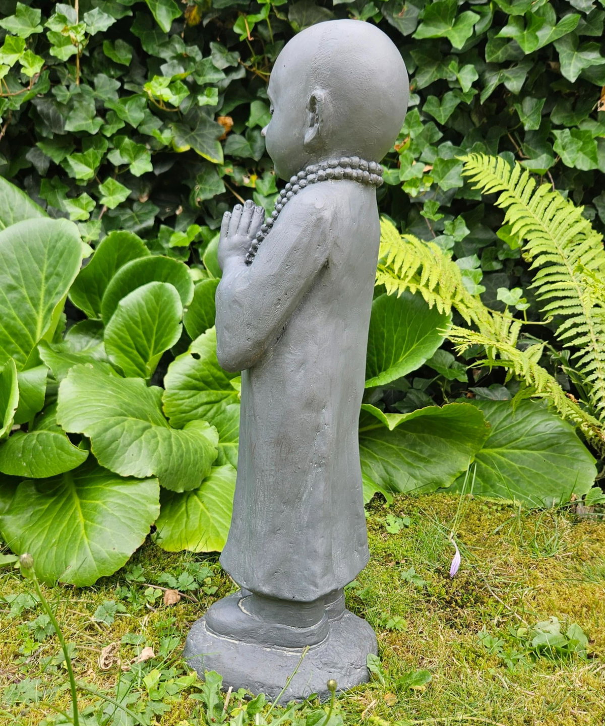 Staande Shaolin Monnik - 51cm Fiberclay Beeld