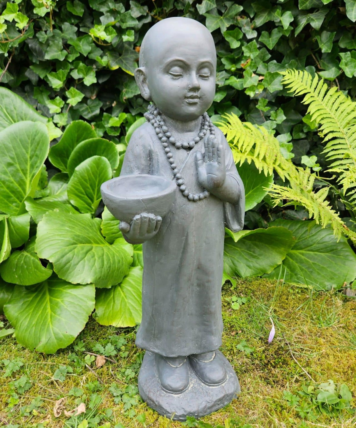 Staande Shaolin Monnik - 51cm Fiberclay Beeld