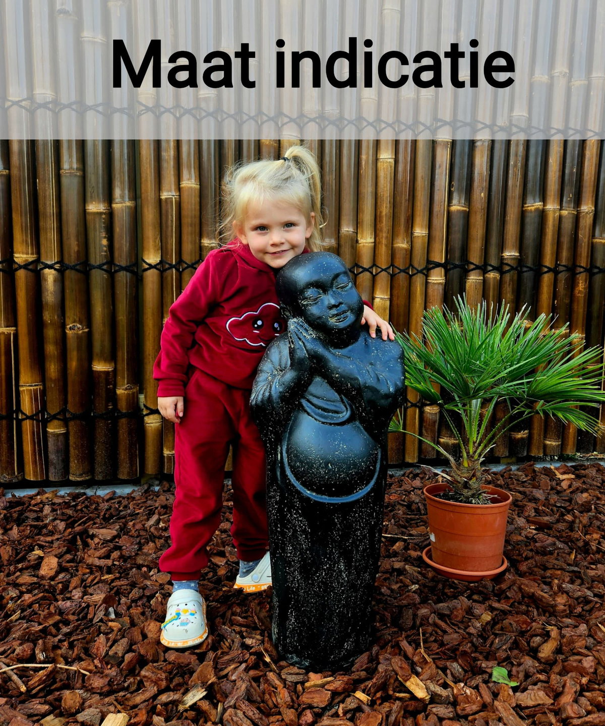 Staande monnik - Shaolin 80cm - Winterhard