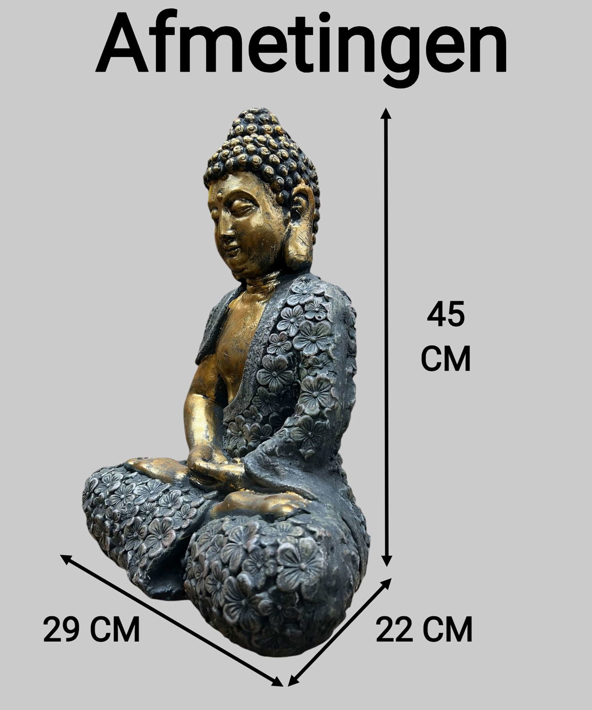 Seated Indian Buddha Dhyana Mudra 45cm