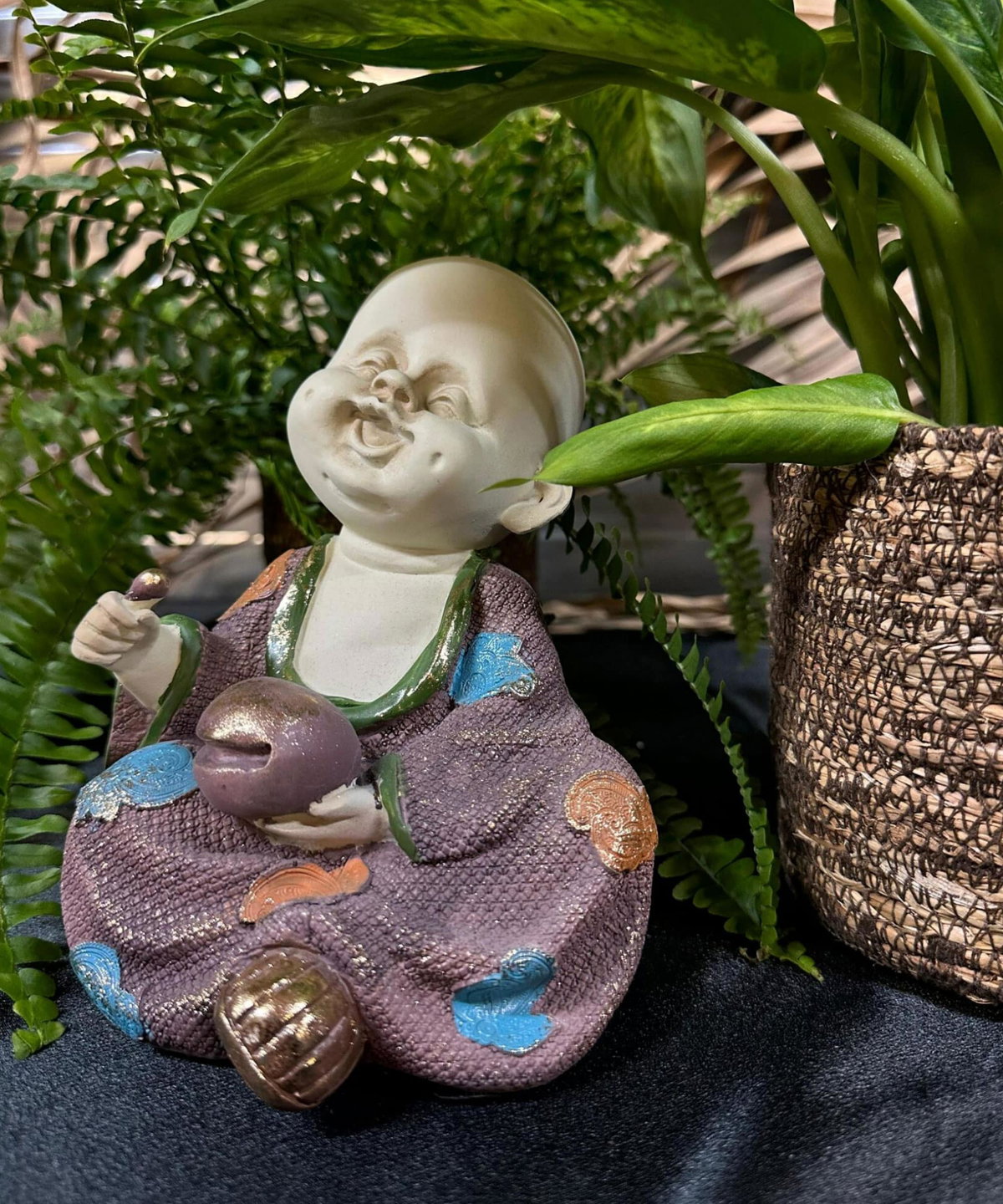 Kindermonnik beeld - Vrolijke Shaolin 18cm - Boeddha-beelden.com