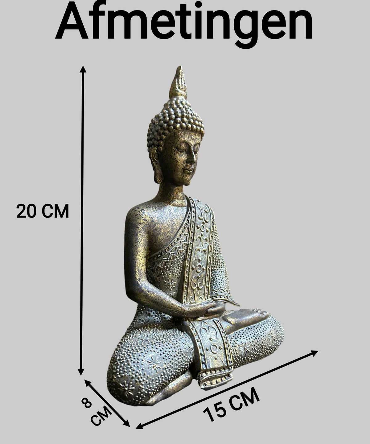 Thais Boeddha beeld 20cm - Boeddha-beelden.com