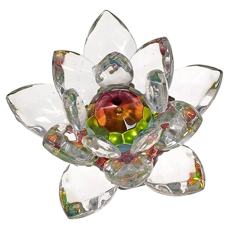 Kristal Lotus groot 10cm - Boeddha-beelden.com
