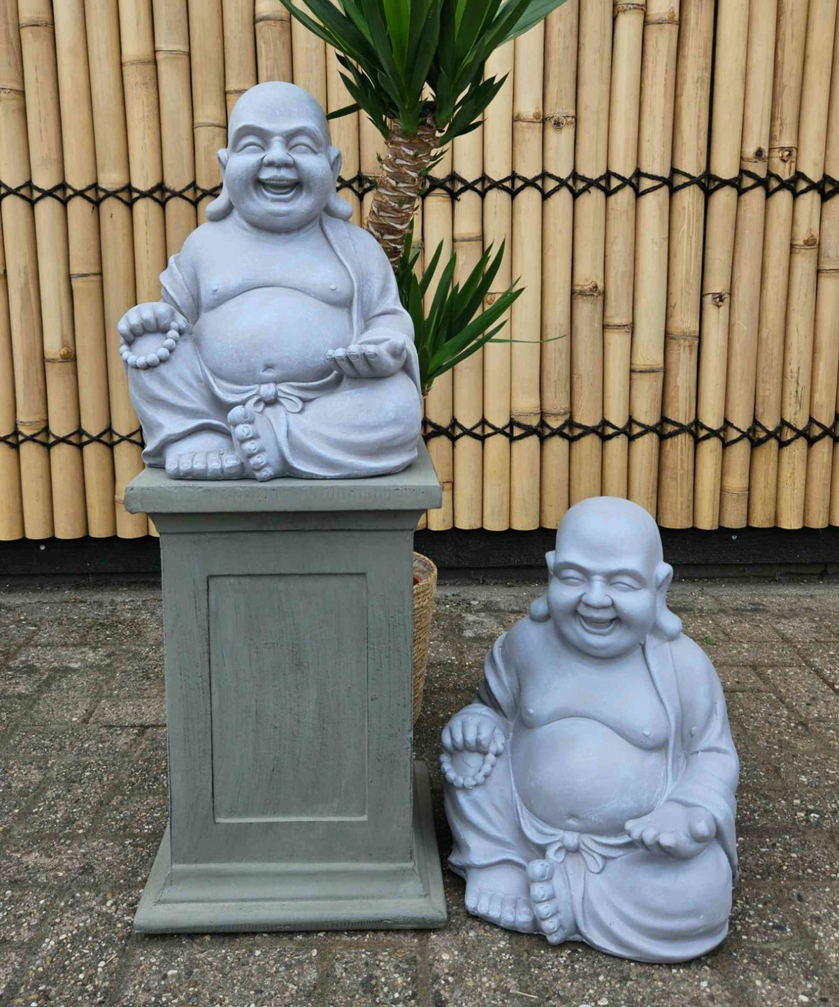 Monnik als Lachende Boeddha - 47cm - Boeddha-beelden.com