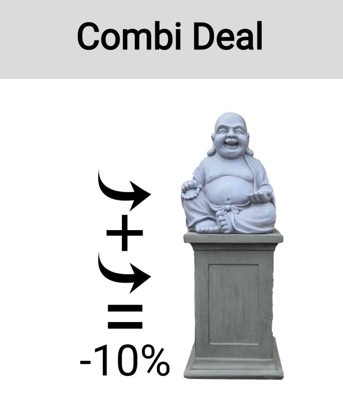 Monnik als Lachende Boeddha - 47cm - Boeddha-beelden.com