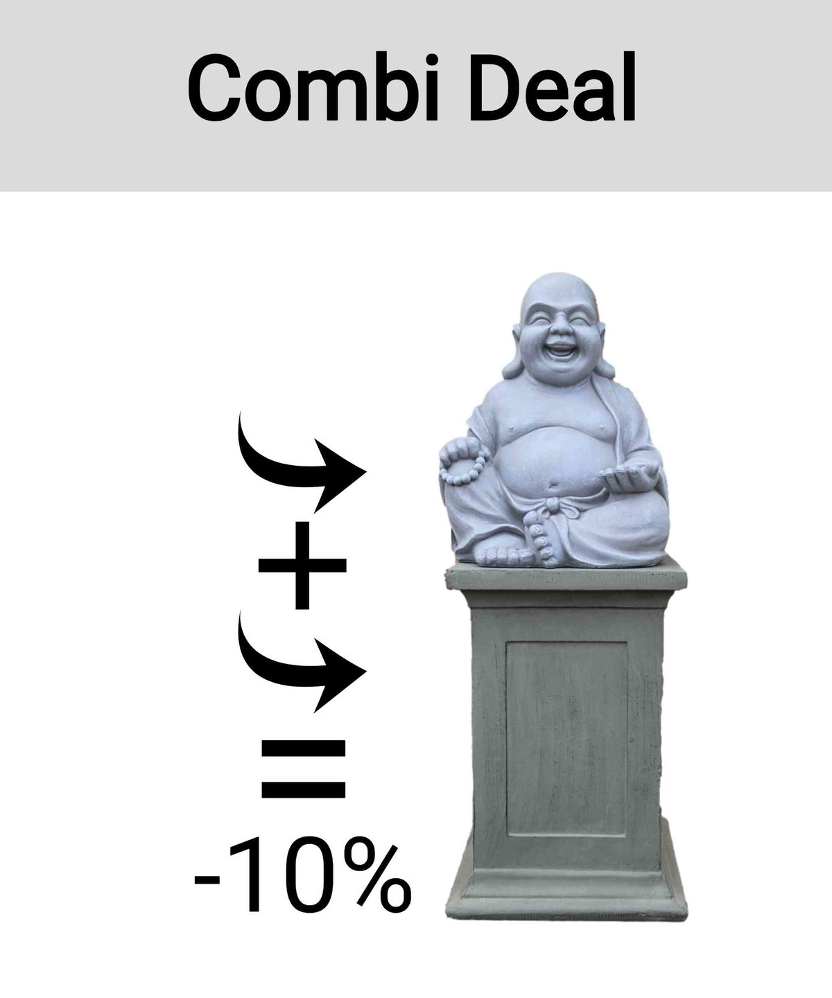 Monnik als Lachende Boeddha - 47cm - Boeddha-beelden.com