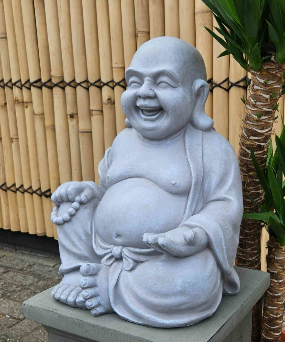 Mönch als lachender Buddha - 47cm - Boeddha-beelden.com