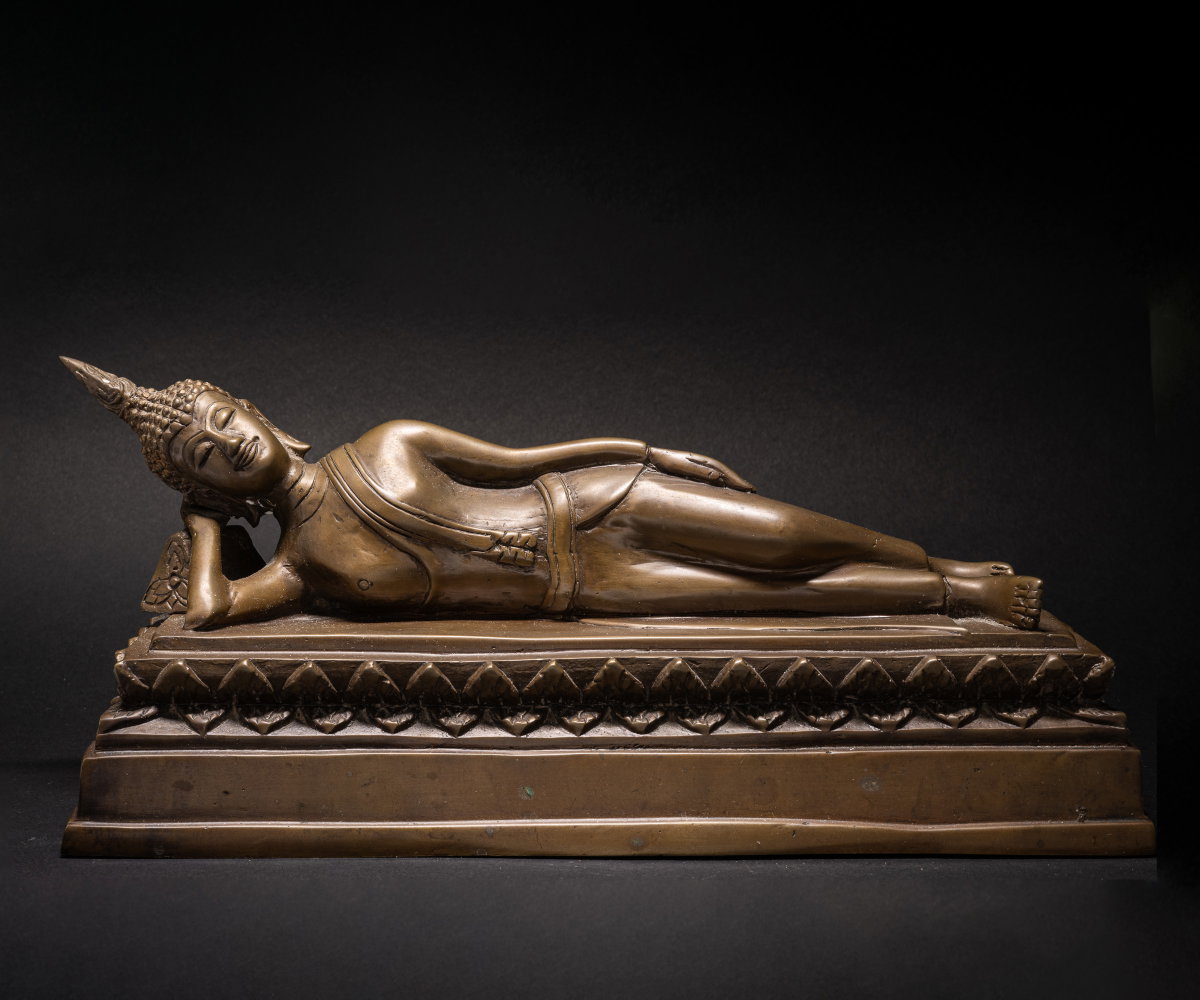 Reclining bronze Buddha – Parinirvana 30 cm