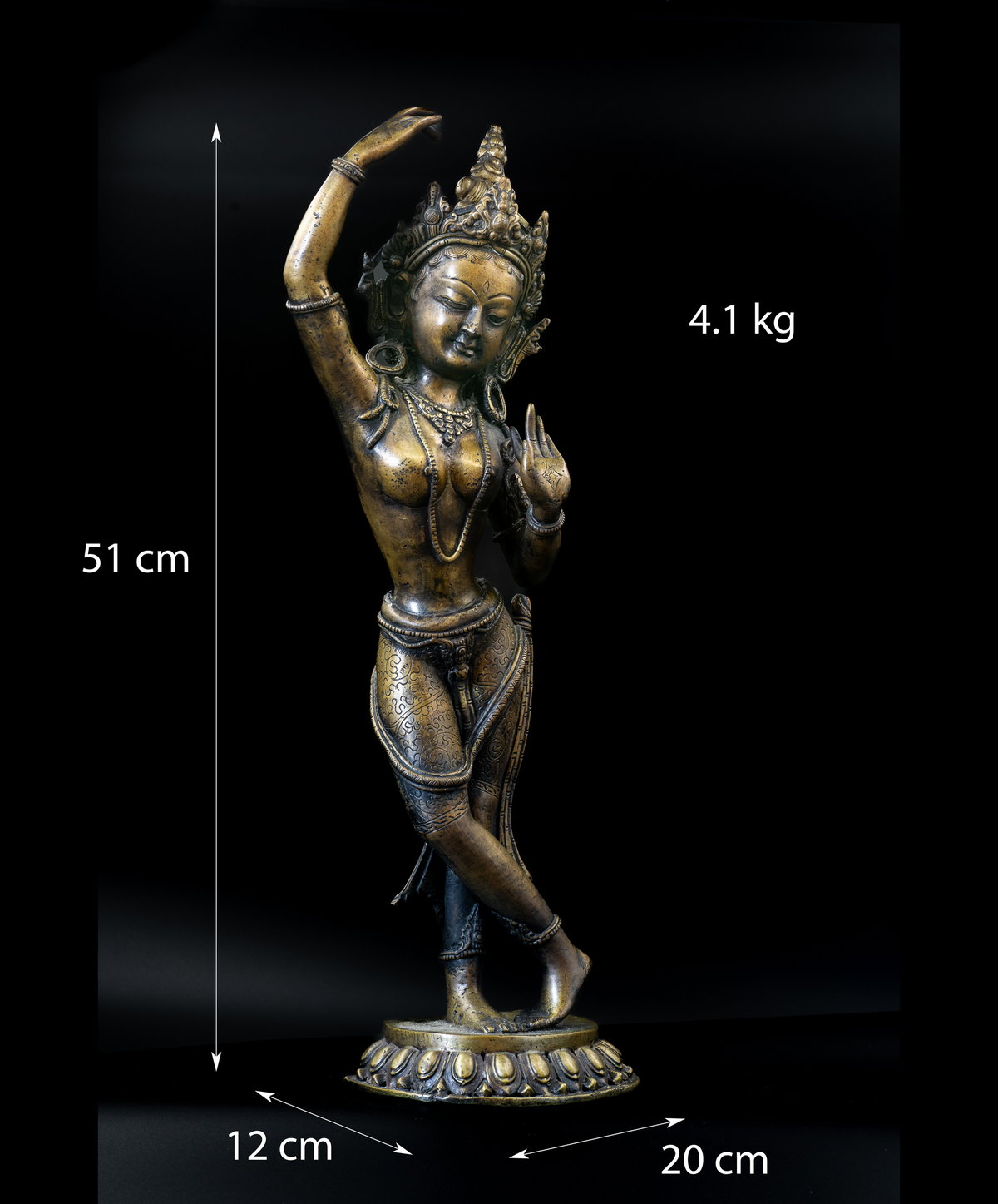 Dancing Tara – Bronze 51cm high – Nepal - Boeddha-beelden.com
