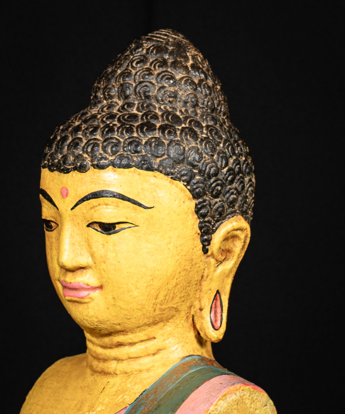 Buddha Head from Java – Handmade stone bust 32cm
