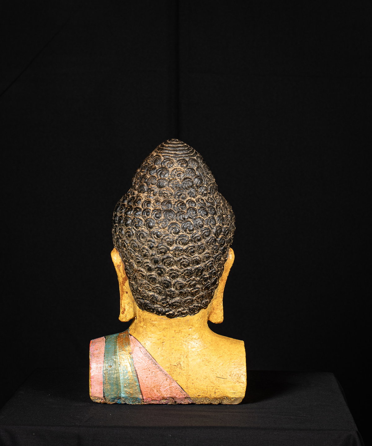 Buddha Head from Java – Handmade stone bust 32cm