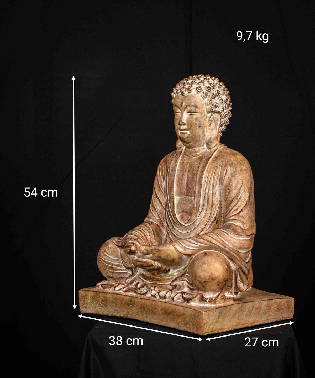 Buda meditativo de Polystone – 54 cm – Dhyana mudra