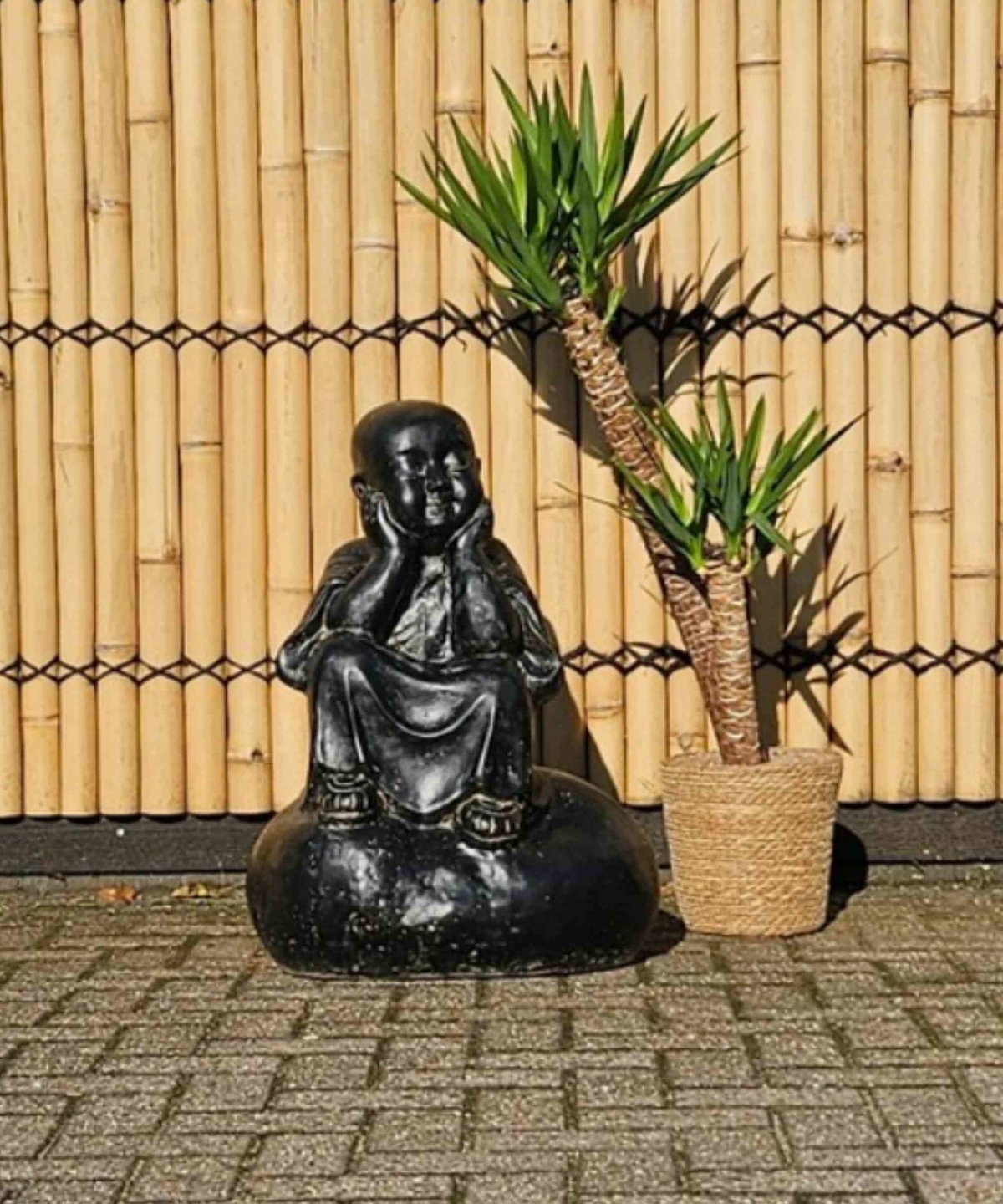 Shaolin Monk on Rock – Hardy Statue 78 cm