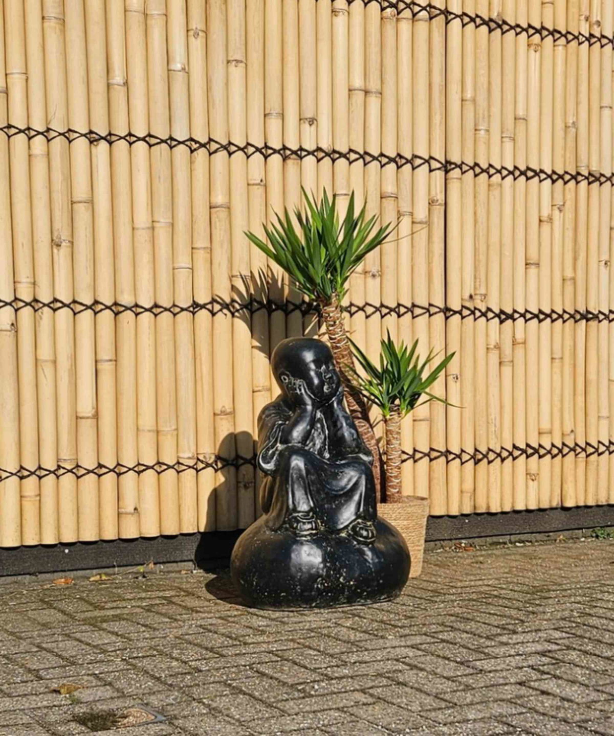 Shaolin Monk on Rock – Hardy Statue 78 cm